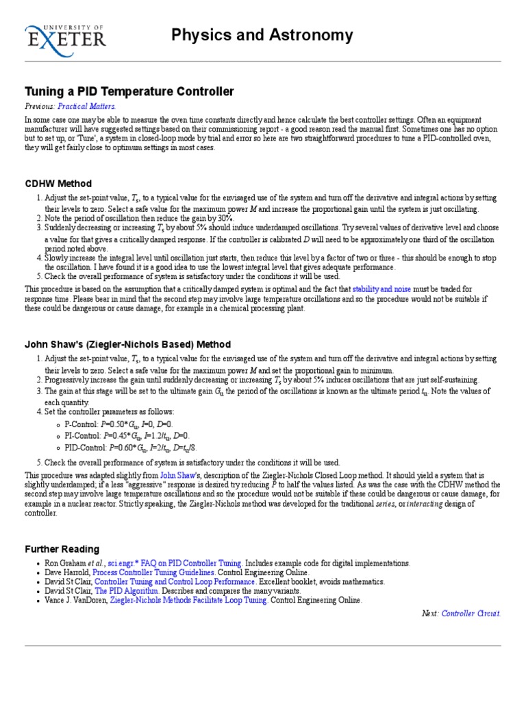 01 Feedback and Temperature Control | PDF | Control Theory | Systems ...