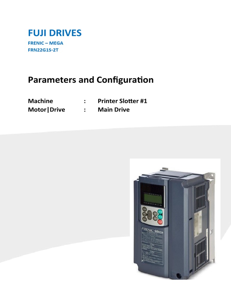 Fuji Drives: Parameters and Configuration | PDF
