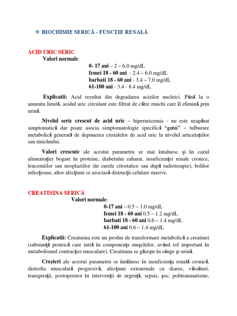 2.1. Explicatii Analize Medicale de Laborator | PDF