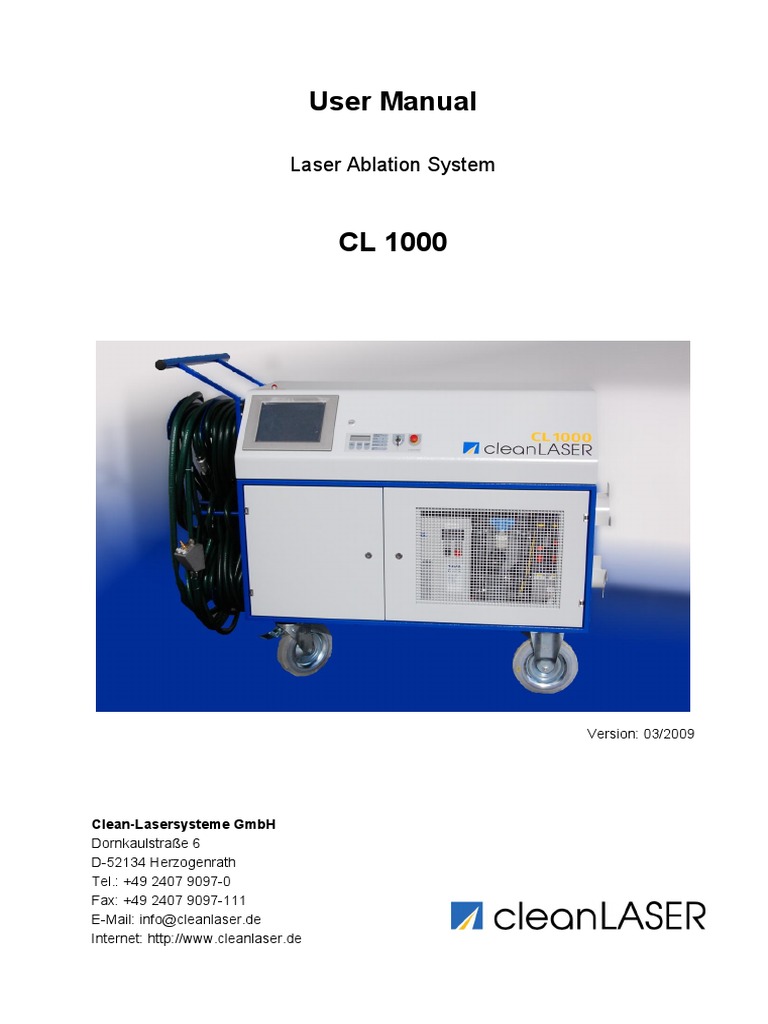 Manual - CL1000 (3) 1 PDF | PDF | Laser | Optical Fiber