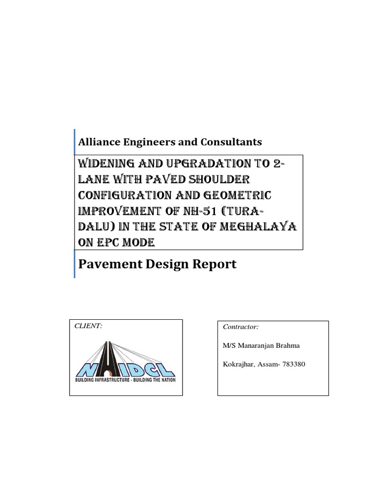 PAVEMENT DESIGN REPORT (Tura Dalu CS) | PDF | Road Surface | Lime ...