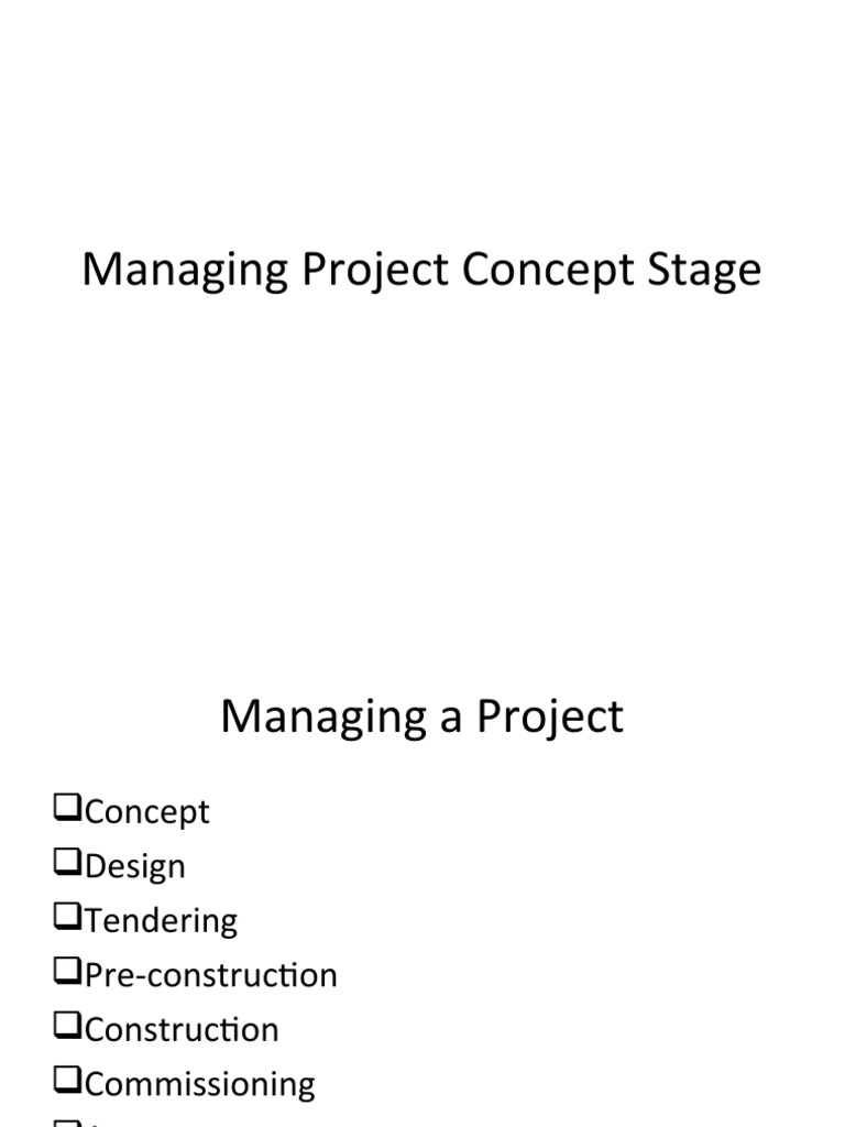 Managing Project Concept Stage | PDF | Feasibility Study | Strategic ...