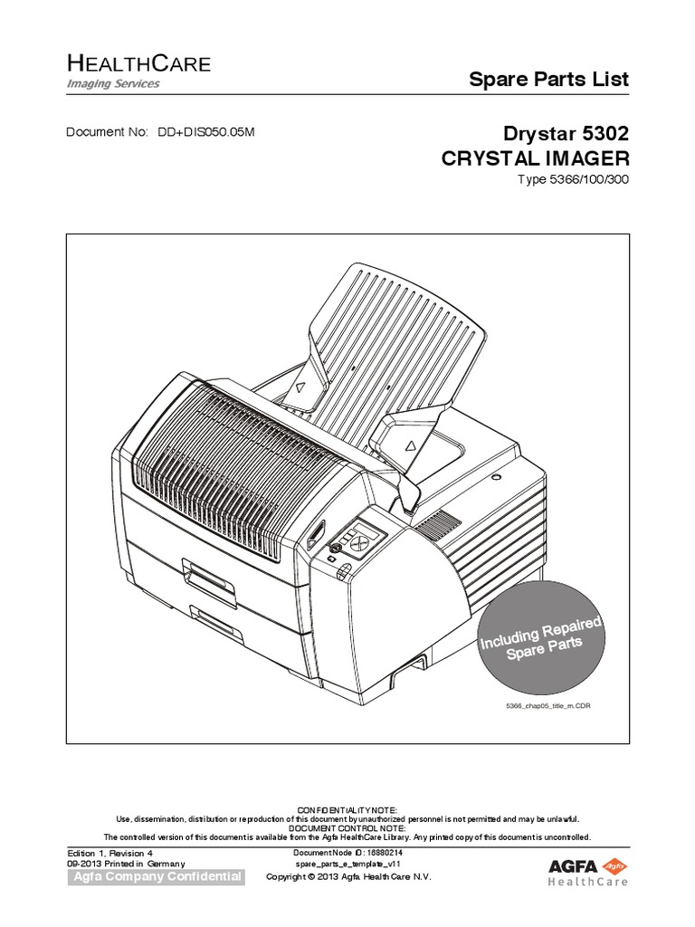 Agfa Drystar 5302 Spare Parts List PDF | PDF | Business