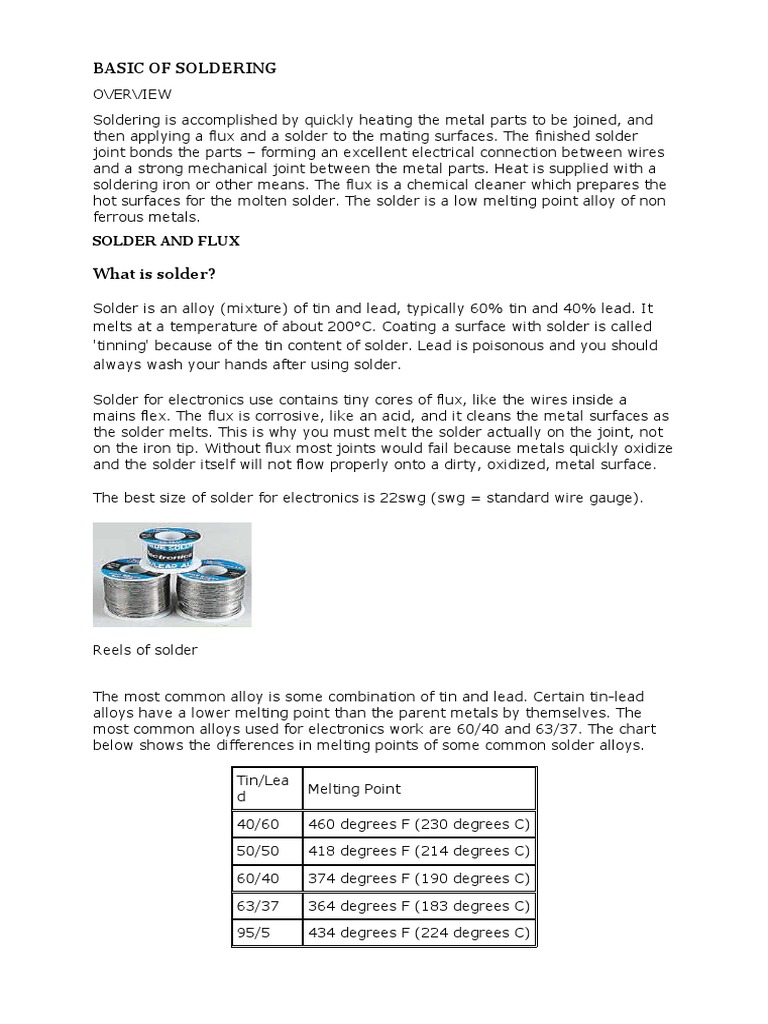 Soldering Guide FINAL 13 PP | PDF | Soldering | Solder