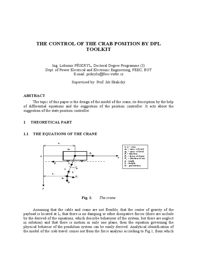 The Control of The Crab Position by DPL Toolkit | PDF | Applied And ...