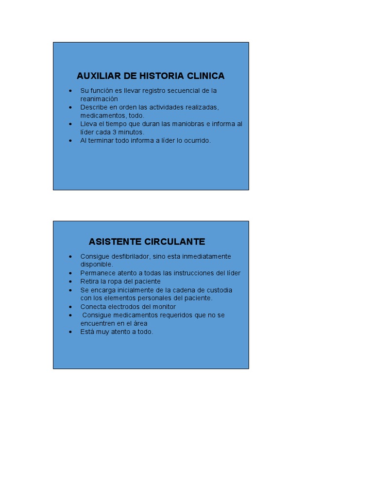 Tarjetas Codigo Azul - A | PDF | Reanimación cardiopulmonar | Medicina