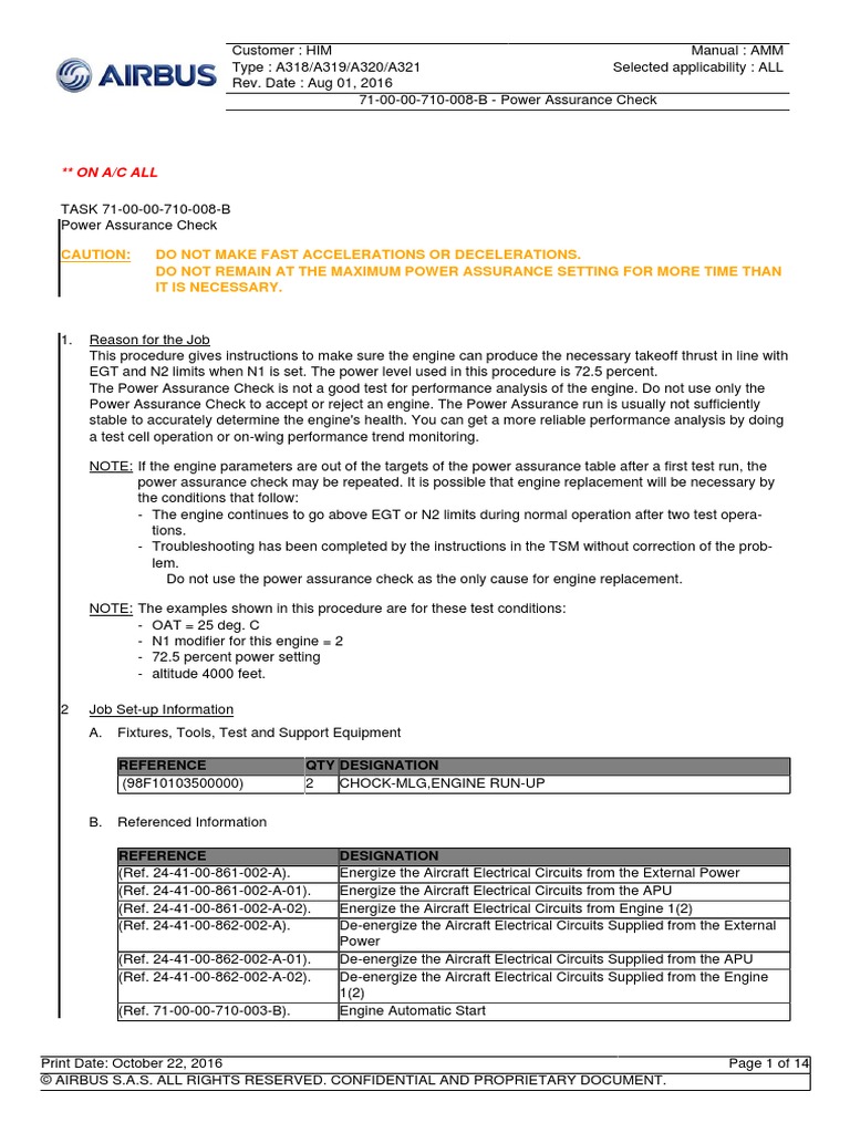 Power Assurance Check | PDF | Airbus | Aviation