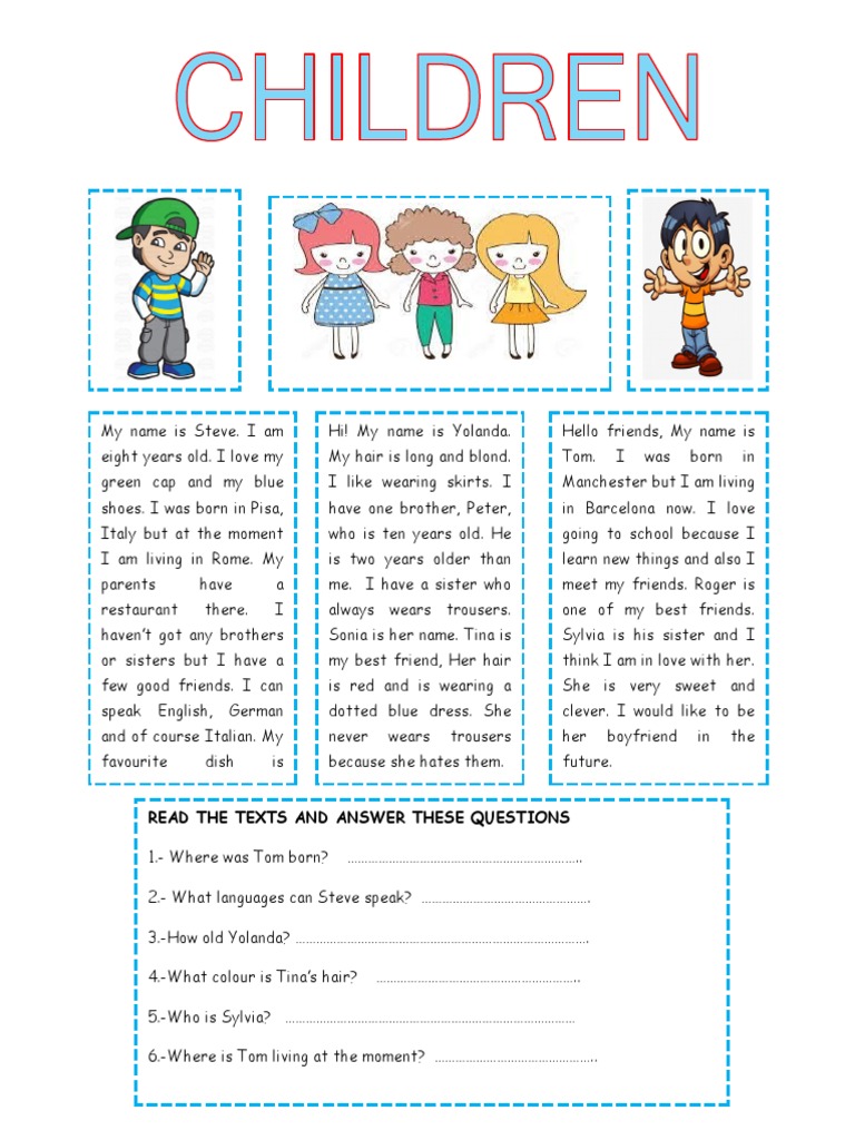 Kids' Personal Stories and Questions | PDF | Language Arts & Discipline