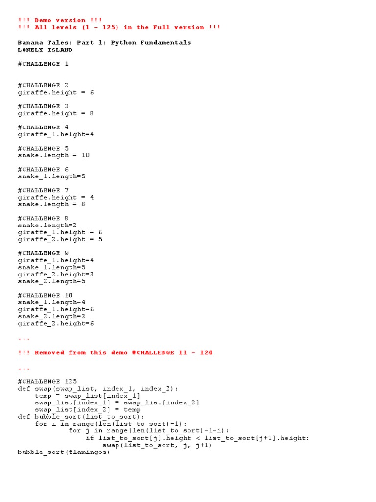 Banana Tales: Part 1: Python Fundamentals Lonely Island | PDF