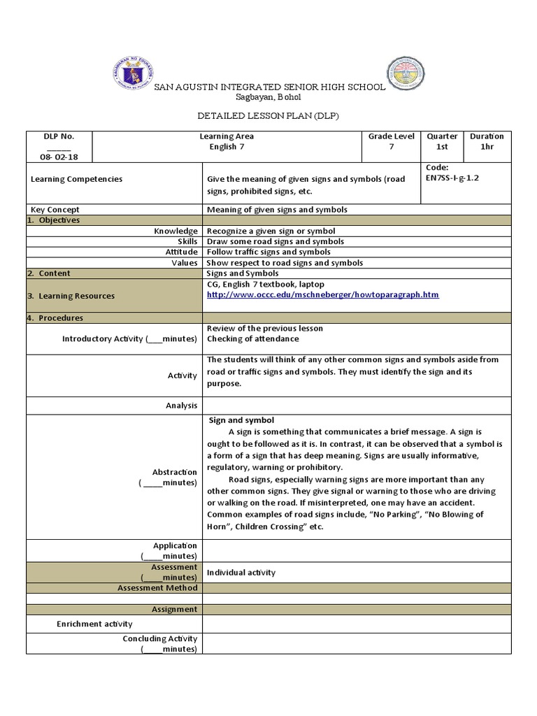 DLP #7 Eng 7 | PDF | Lesson Plan | Learning