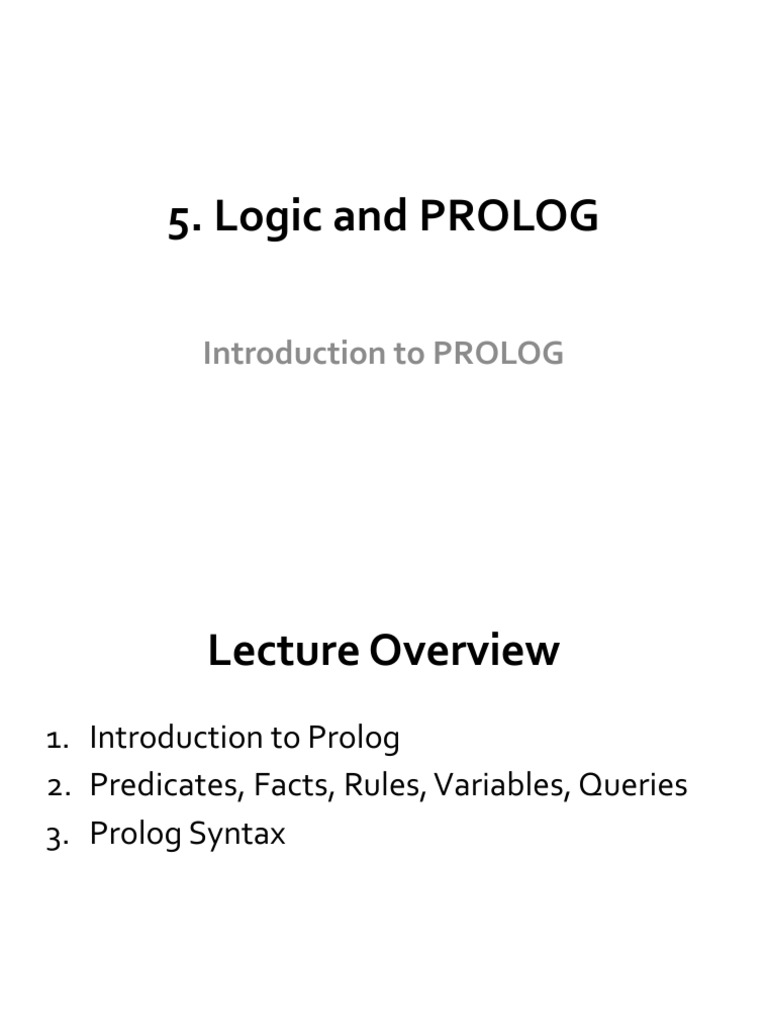 Logic and PROLOG | PDF | Clause | Mathematical Logic