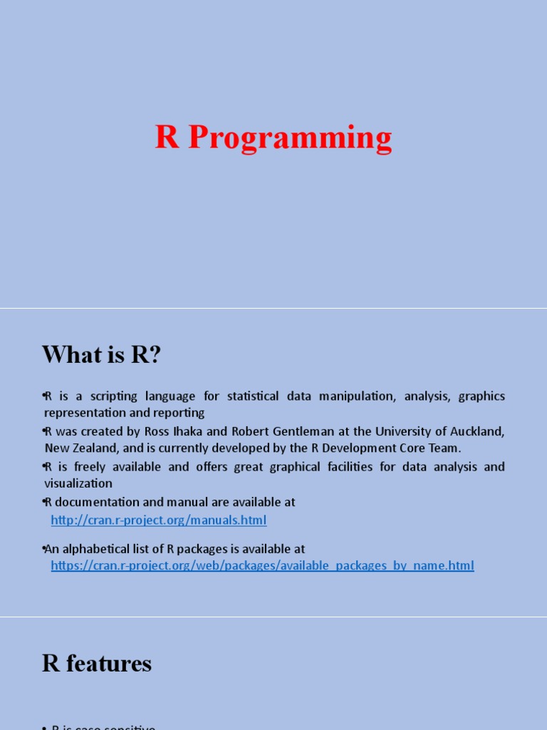 Rbasics Pdf Class Computer Programming Method Computer Programming