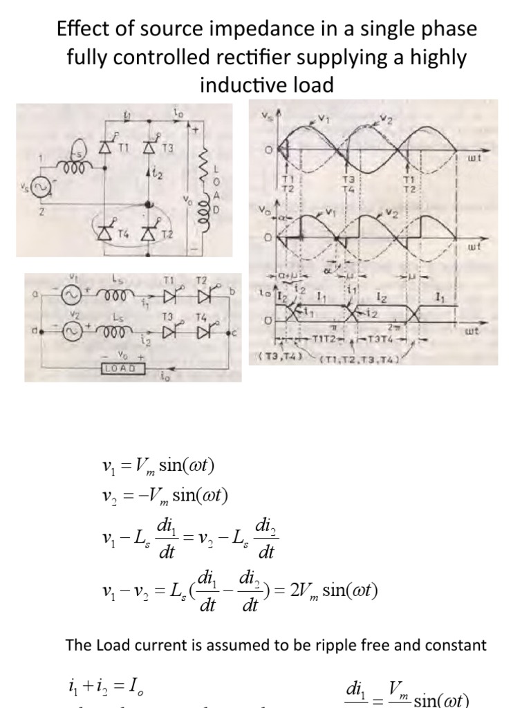 Source Impedance in Single Phase Rectifiers | PDF