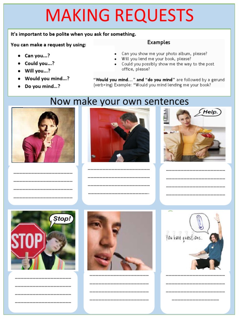 Making A Request Exercise | PDF