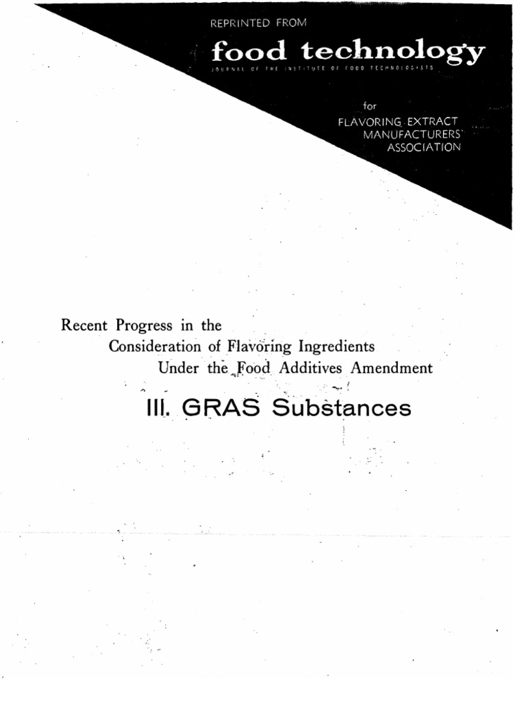 GRAS Substances (2001-3124) - 0 PDF | PDF | Foods | Food And Drink