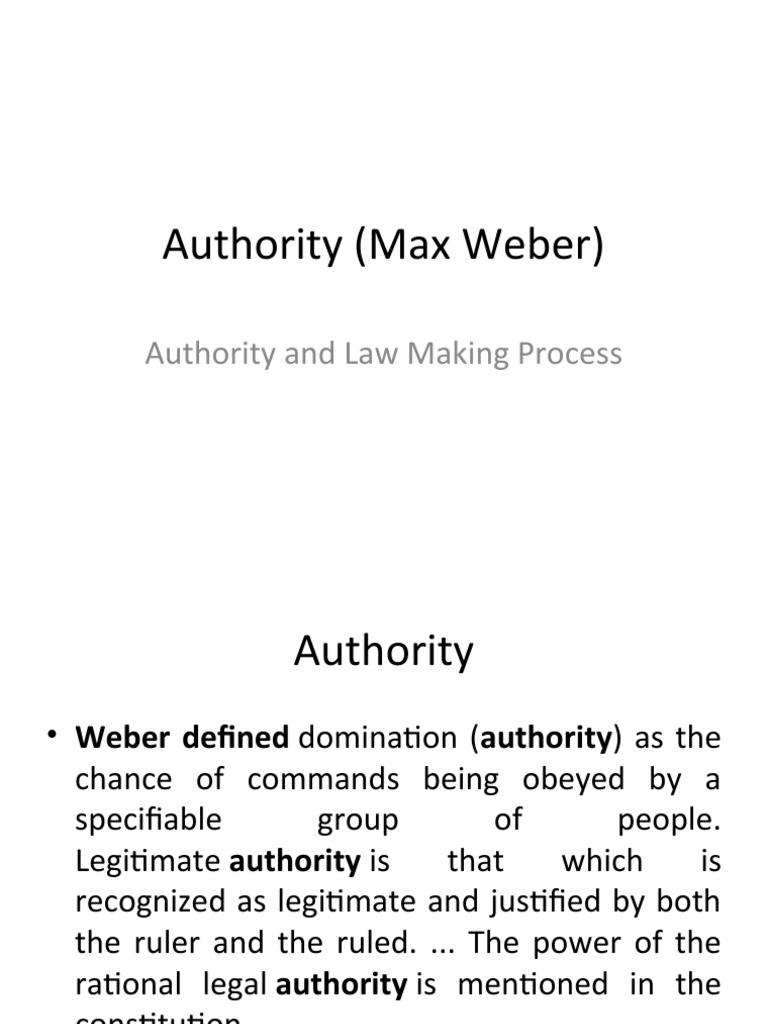 Max Weber's Types of Authority Explained | PDF | Charisma | Max Weber