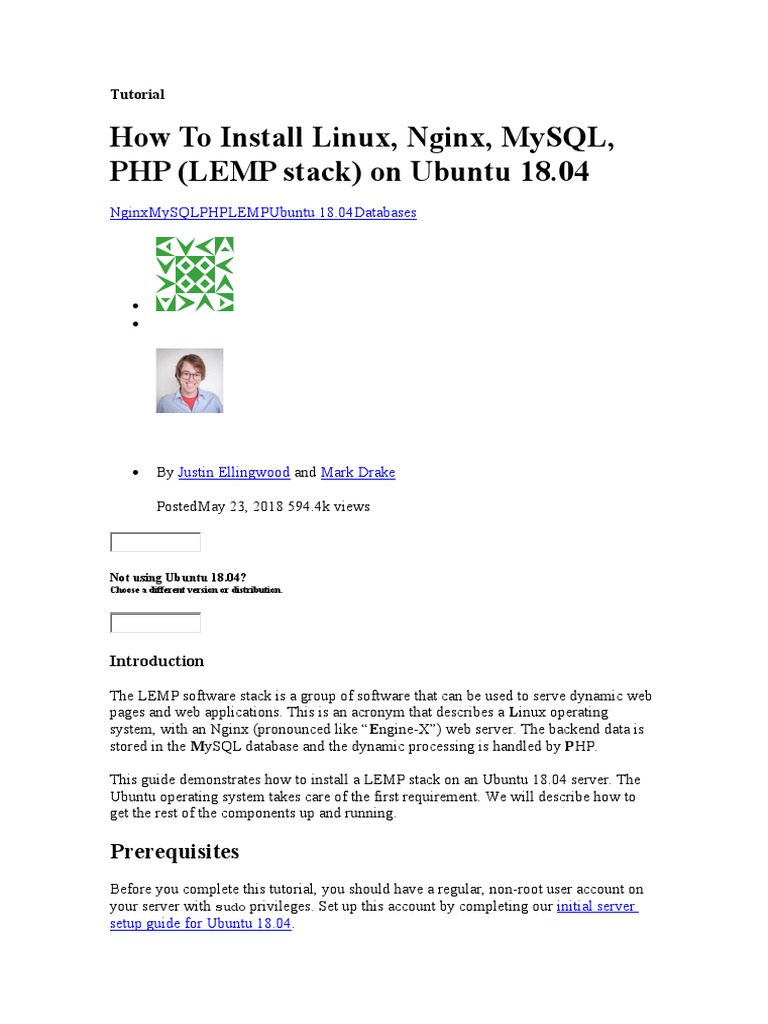 Tutorial LEMP Nginx | PDF | Php | Superuser