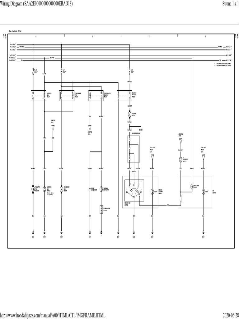 Honda Fit Jazz Air Conditioning, Fan Controls, Heater Control | PDF ...
