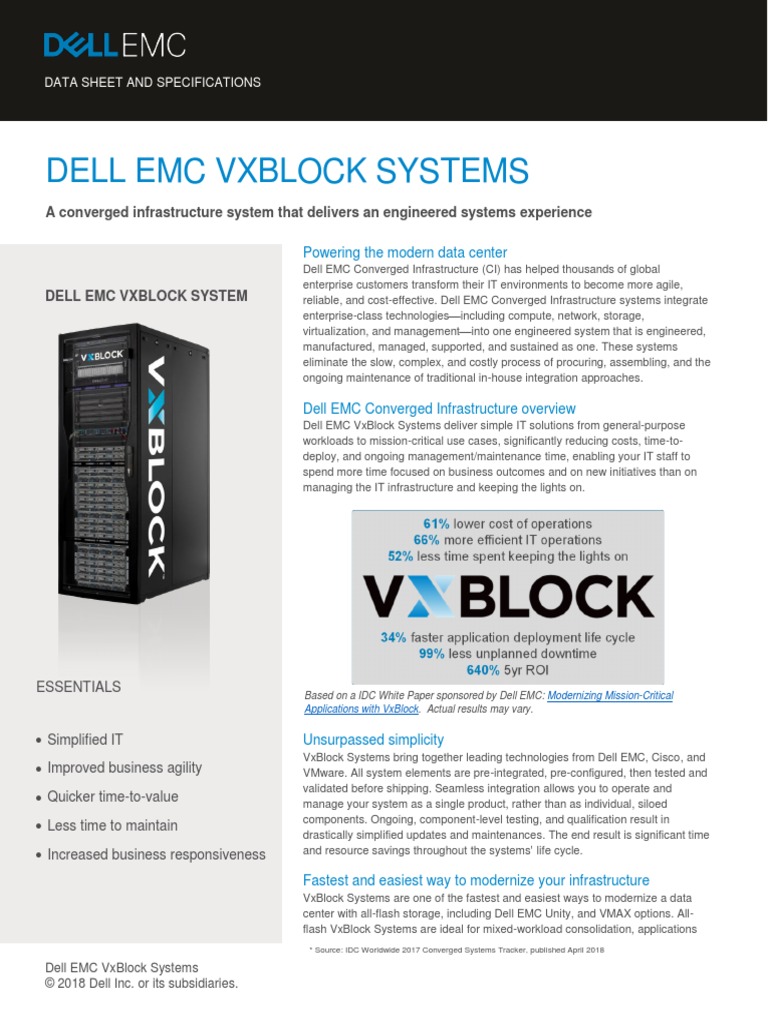Vxblock Product Overview | PDF | V Mware | Dell
