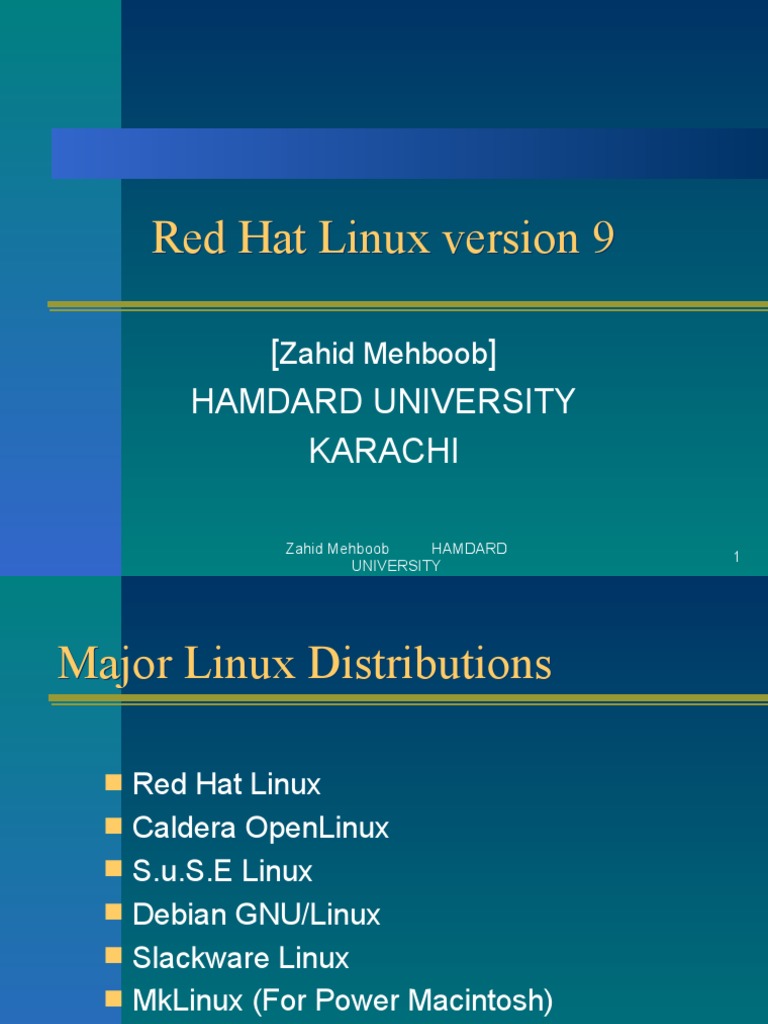 Red Hat Linux Version 9 Pdf File System Computer File