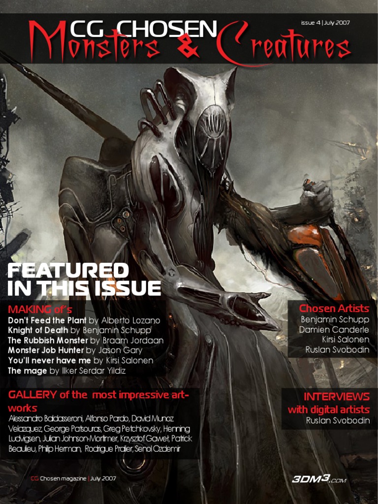 CGChosen No04 Monsters&Creatures July2007 PDF | PDF | Texture Mapping | Rendering (Computer ...