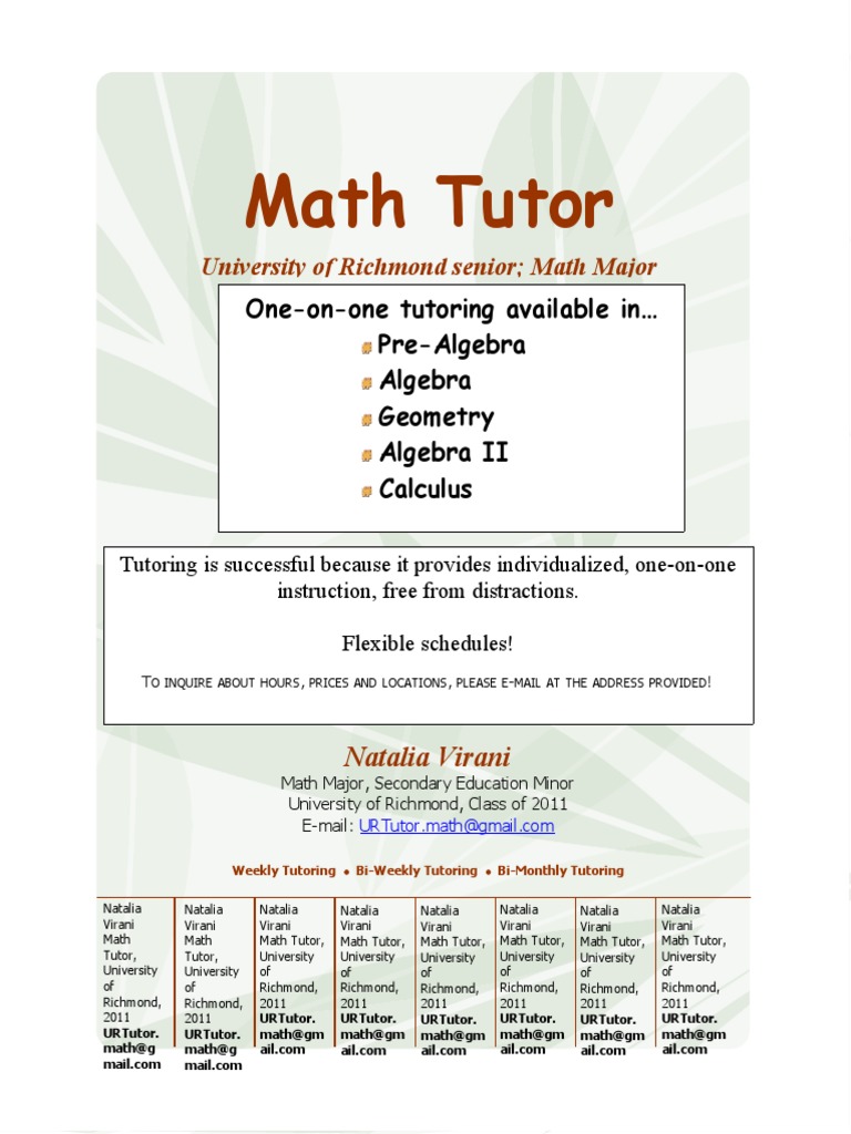 Math Tutor | PDF