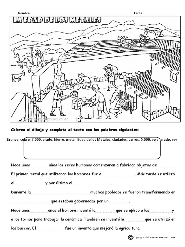 Edad de Los Metales Actividades 1 | PDF