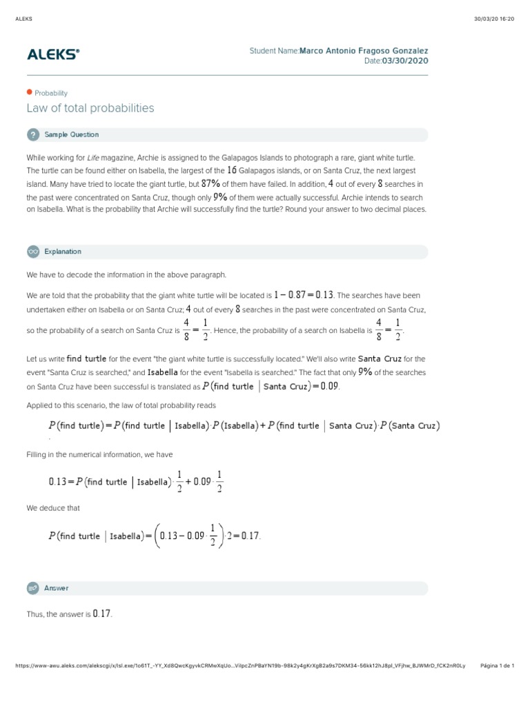 (Probability) - 13 - Law of Total Probabilities | PDF