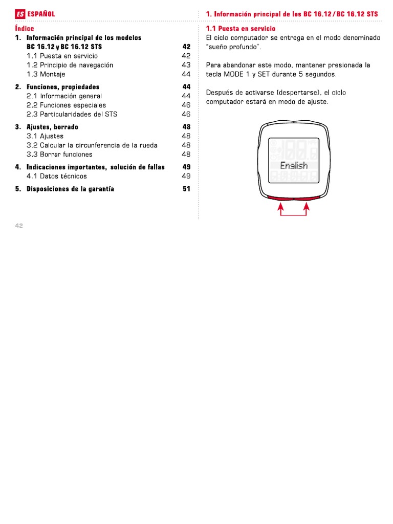 Sigma 16-12 INSTRUCCIONES ESPAÑOL | PDF