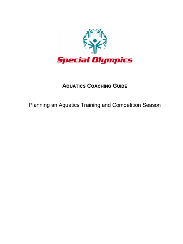 Planning An Aquatics Training and Competition Season: Quatics Oaching ...