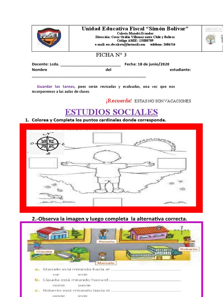 Hojas De Trabajo De Estudios Sociales Para Estudiantes De Segundo Grado