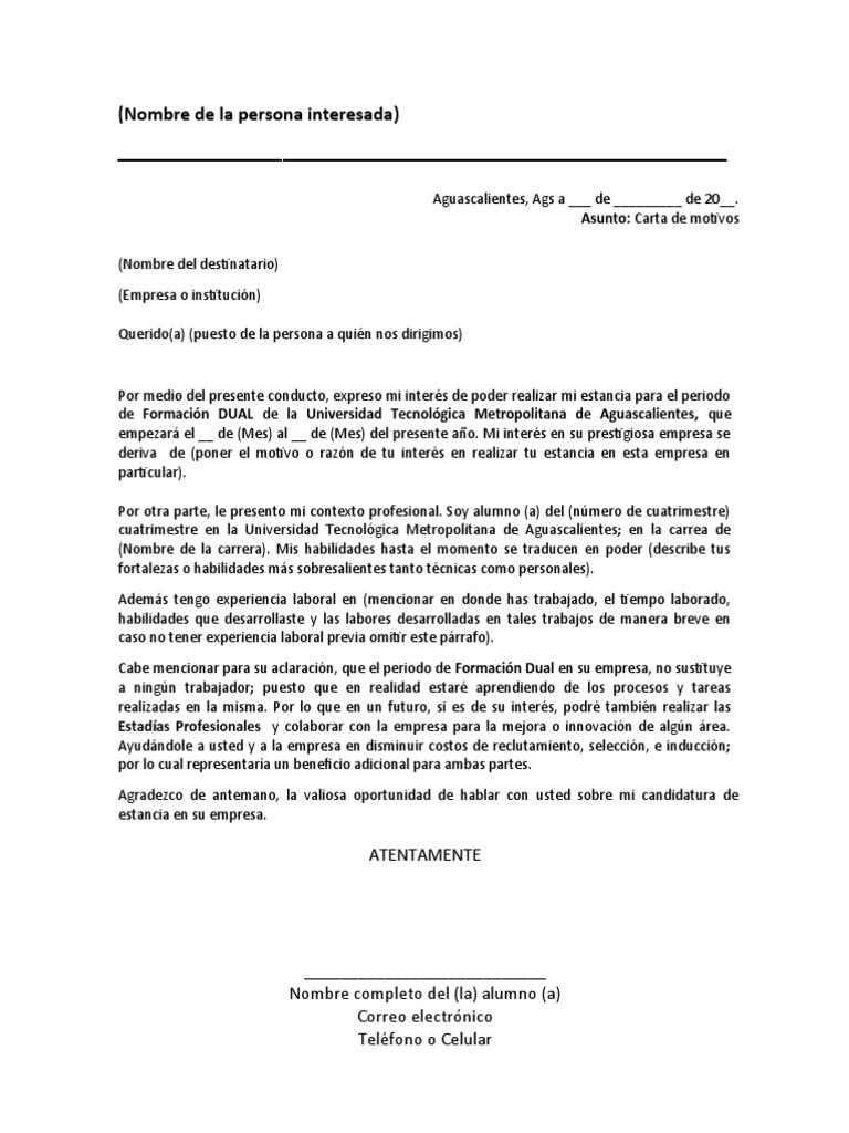 Carta de Motivos Dual | PDF