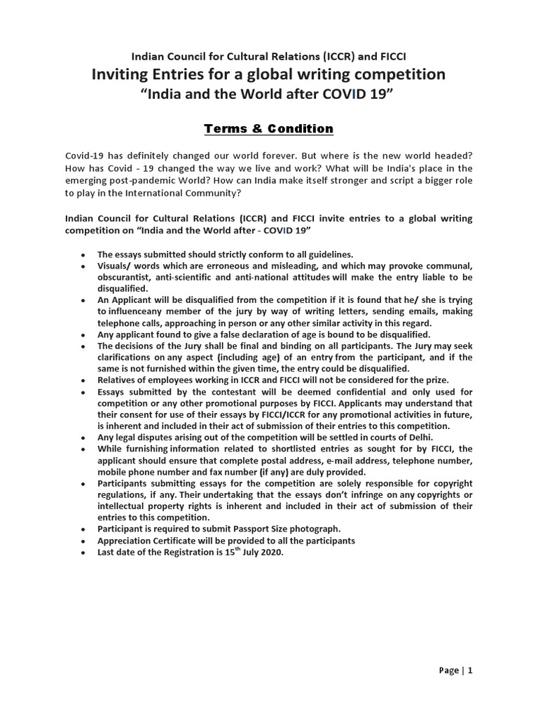 Guidelines Writing Competition | PDF | Copyright | Public Sphere