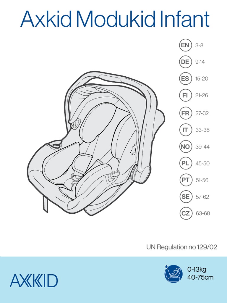 Axkid Modukid Infant Car Seat Guide | PDF | Road Safety | Transport