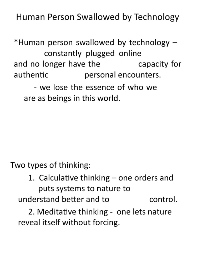 Human Person Swallowed by Technology | PDF | Science & Mathematics