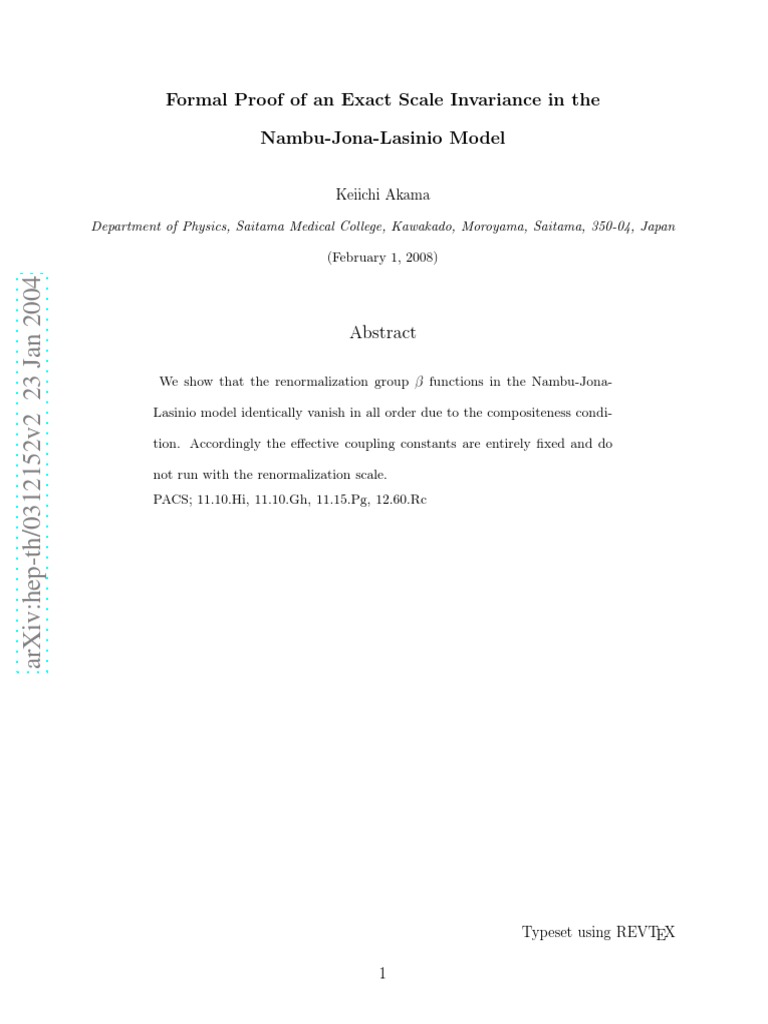 2004 Formal Proof of An Exact Scale Invariance in The NO PUBLICADO ...