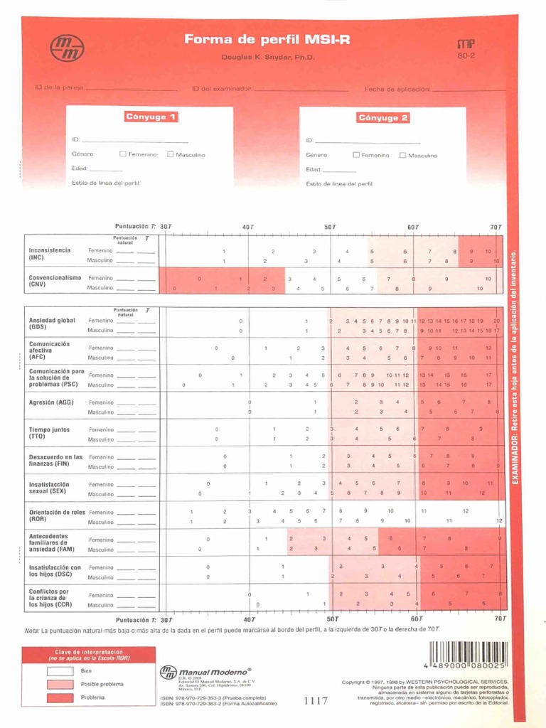 MSI-R - Cuadernillo | PDF