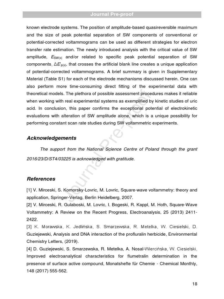 Journal Pre-Proof | Download Free PDF | Electrochemistry | Physical ...