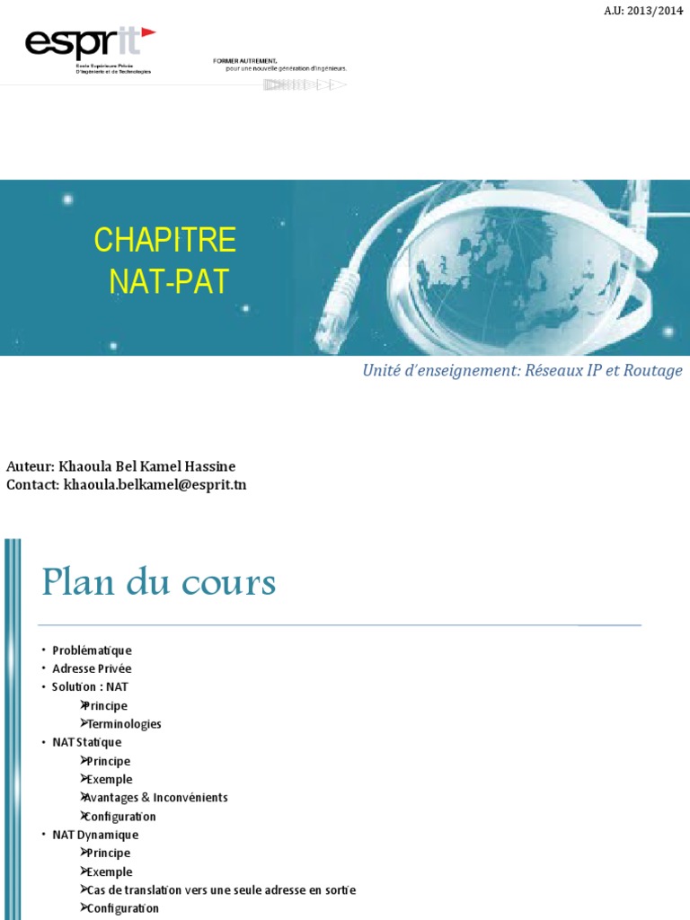 Nat Pat | PDF | Adresse IP | Standards Internet