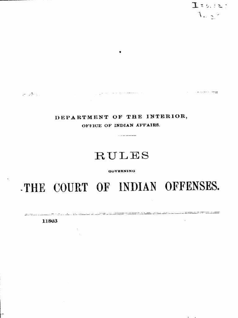 Rules Governing Court of Indian Offenses (1883) | PDF | Property | Virtue