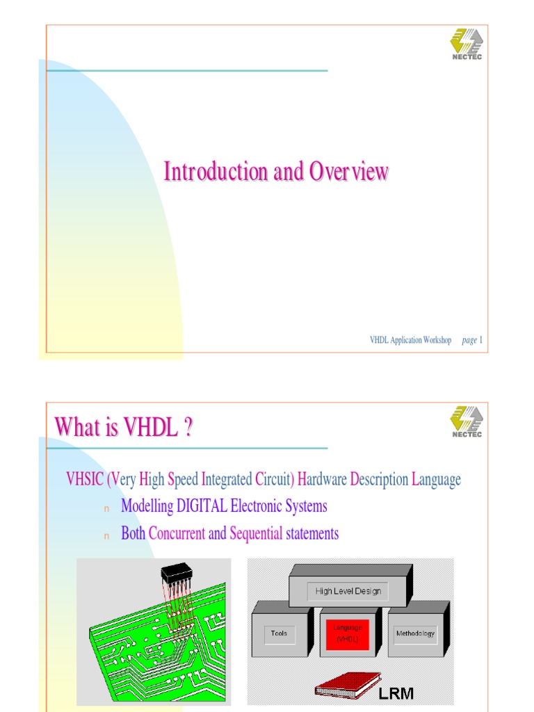 VHDL Slide Nectec PDF | PDF | Vhdl | Logic Synthesis