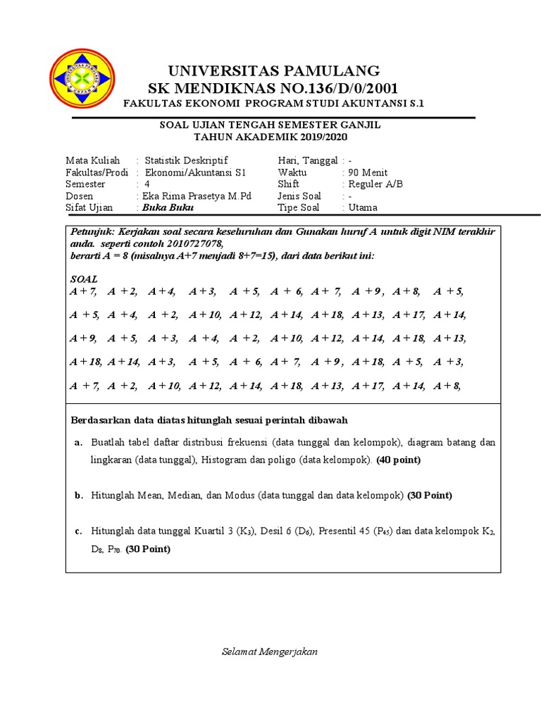 Uts Statistik Deskriptif Ab | PDF