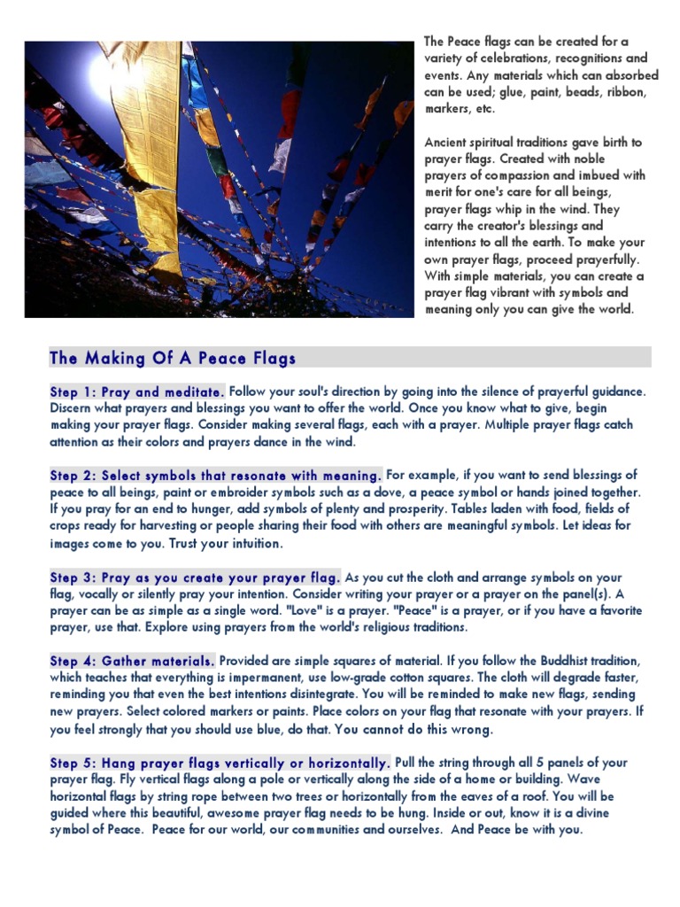 How to Create Meaningful Peace Flags | PDF | Prayer | Spirituality