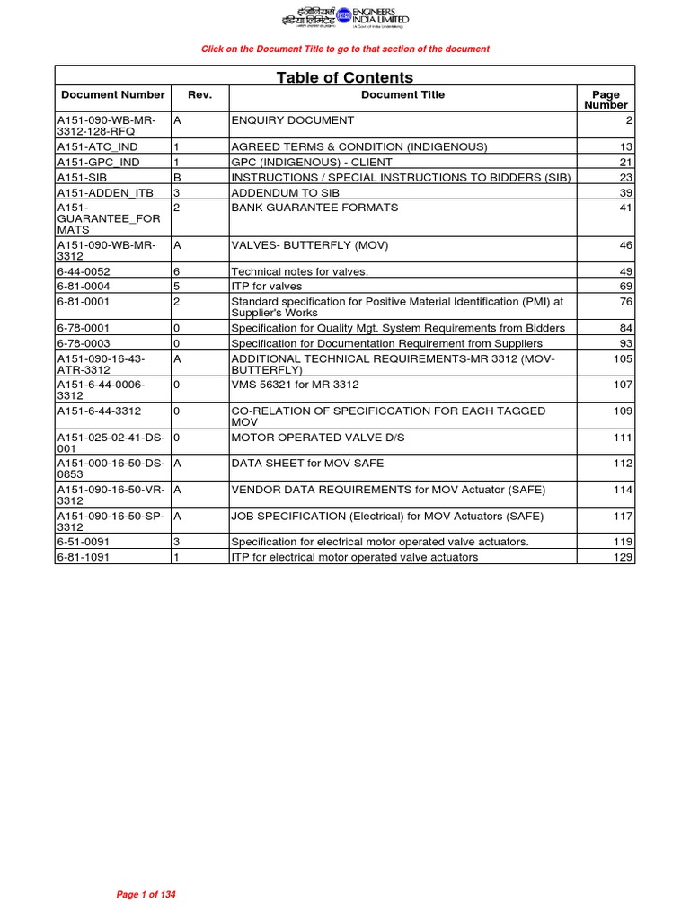 MOV EIL Spec 2 PDF | PDF | Value Added Tax | Specification (Technical Standard)
