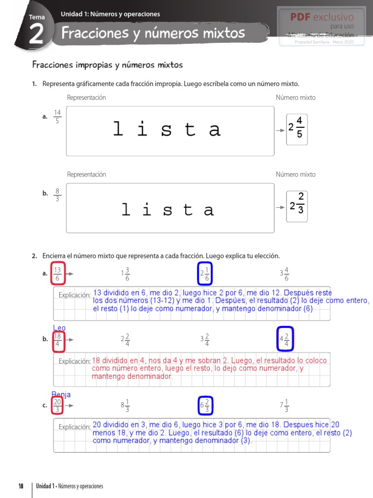 TAREA FRACCIONES - Trabajada PDF | PDF | Fracción (Matemáticas ...