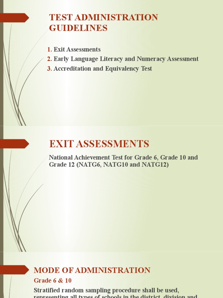 Test Administration Guidelines | PDF | Literacy | Classroom