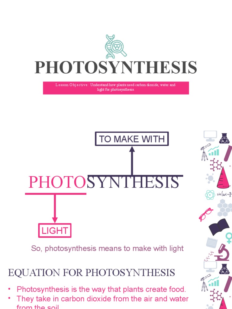 Photosynthesis: Lesson Objective: Understand How Plants Need Carbon ...