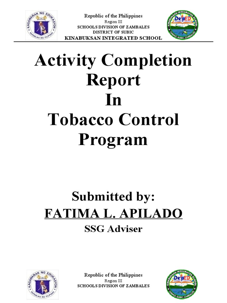 Comprehensive Tobacco Control Program 2019 | PDF | Tobacco Smoking ...