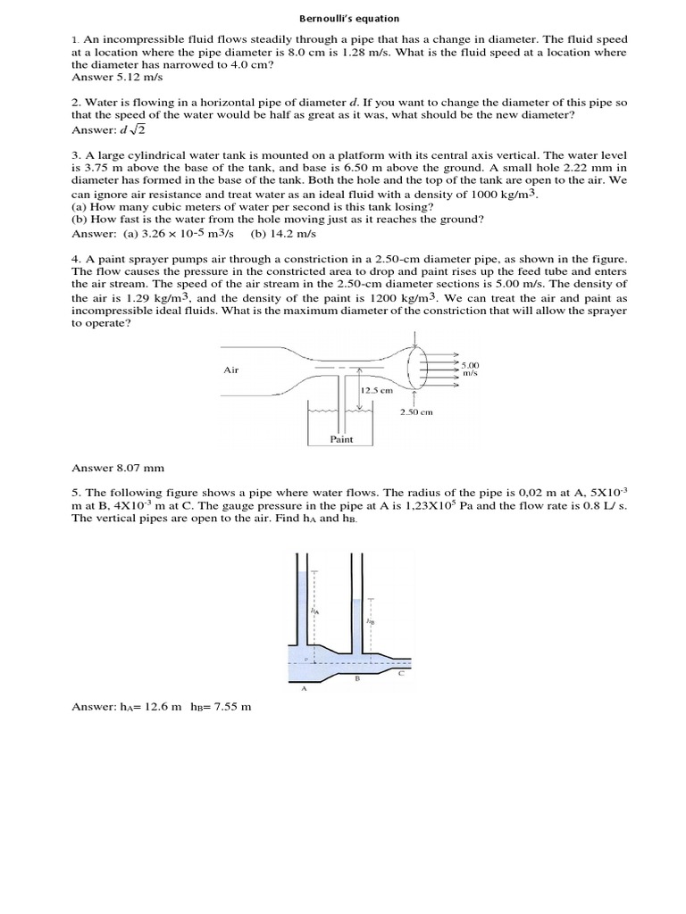 Bernoulli Equation | PDF