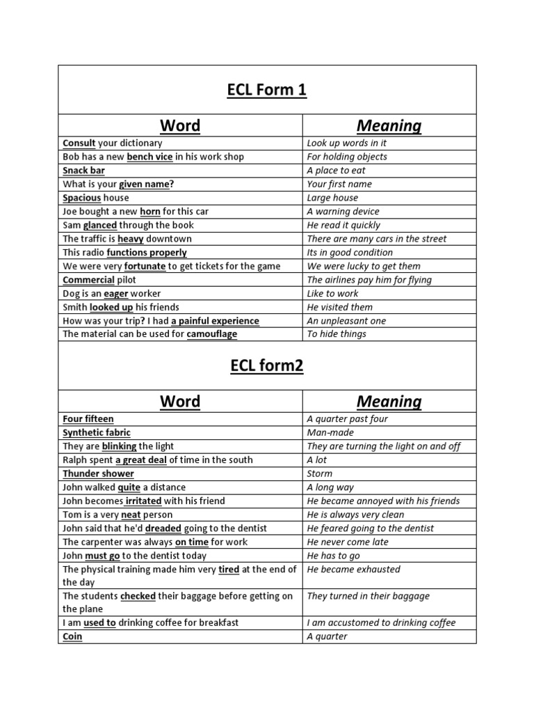 ECL Words Imprtant | PDF | Nature | Nature